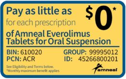Everolimus Tablets for Oral Suspension - Amneal Pharmaceuticals